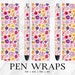Pink Flower Pen Wrap, Pen Wrap Svg, Sublimation Pen Wrap Design, Epoxy ...