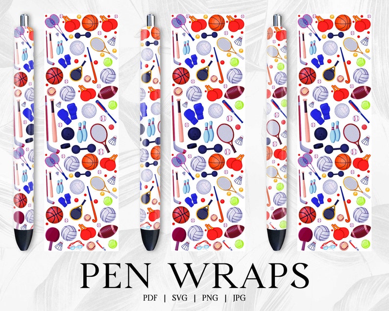 Sports Pen Wrap, Pen Wraps, Pen Wrap Svg, Sublimation Pen Wrap, Pen ...