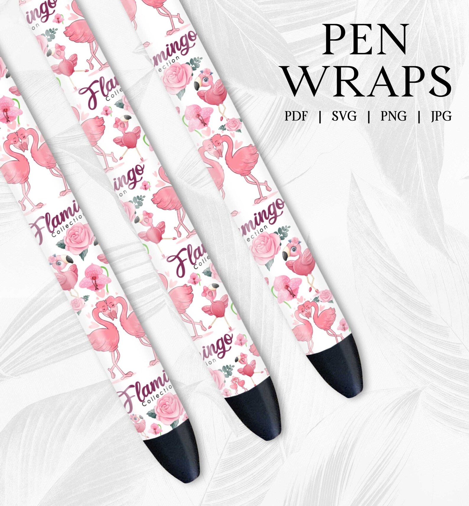 Flamingo Pen Wrap, Pen Wrap Svg, Sublimation Pen Wrap Design, Epoxy Pen ...
