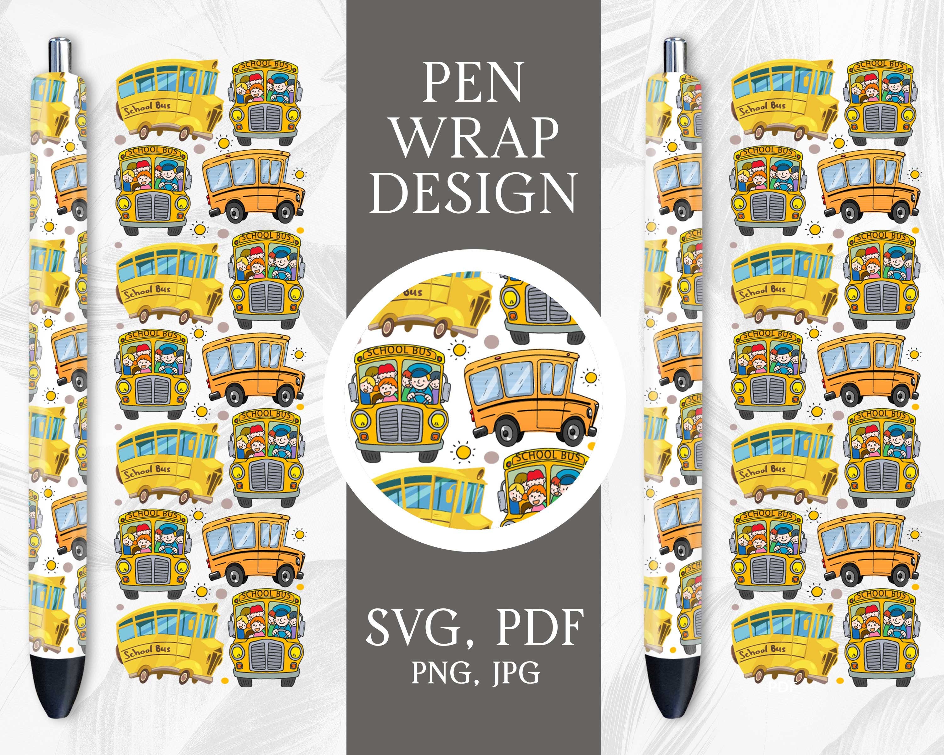 Bus Driver Pen Wrap, Pen Wrap Svg, Sublimation Pen Wrap Design, Epoxy ...