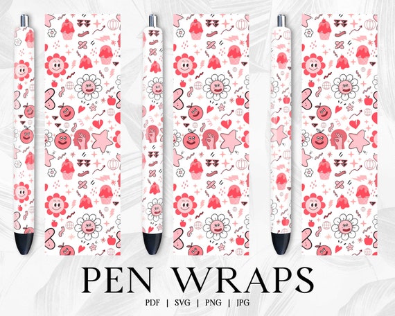 Cute Smile Pen Wrap Design for Sublimation Pen Wrap Png - Etsy