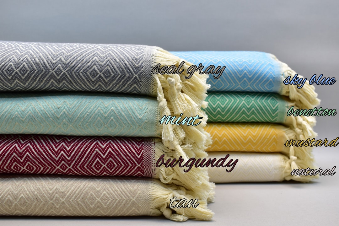 Handmade Turkish Cotton Throw Blanket: Bed Cover, Sofa Blanket - Etsy