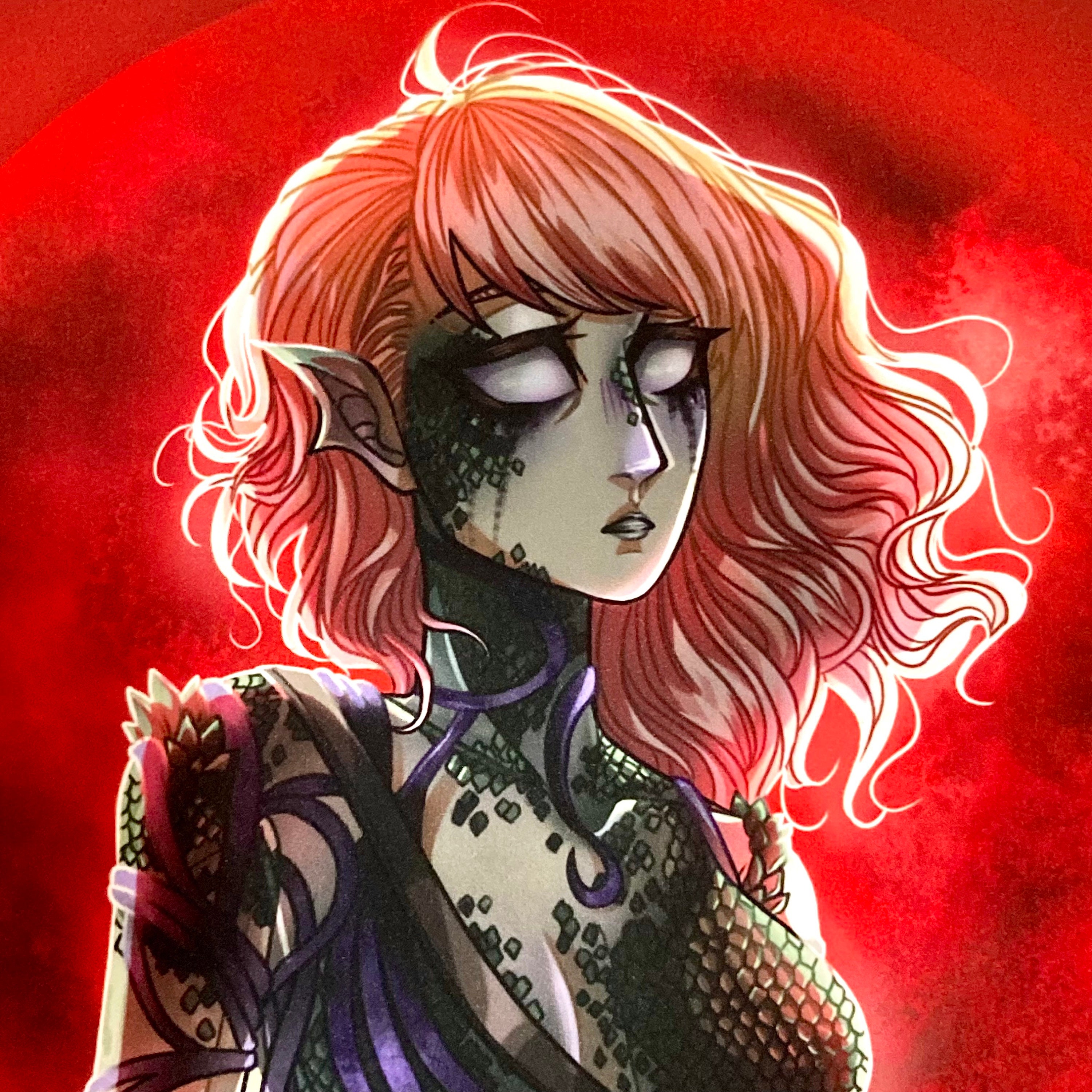 The Husk of Annie Portrait Art Print Dark Fantasy Woman Possessed ...