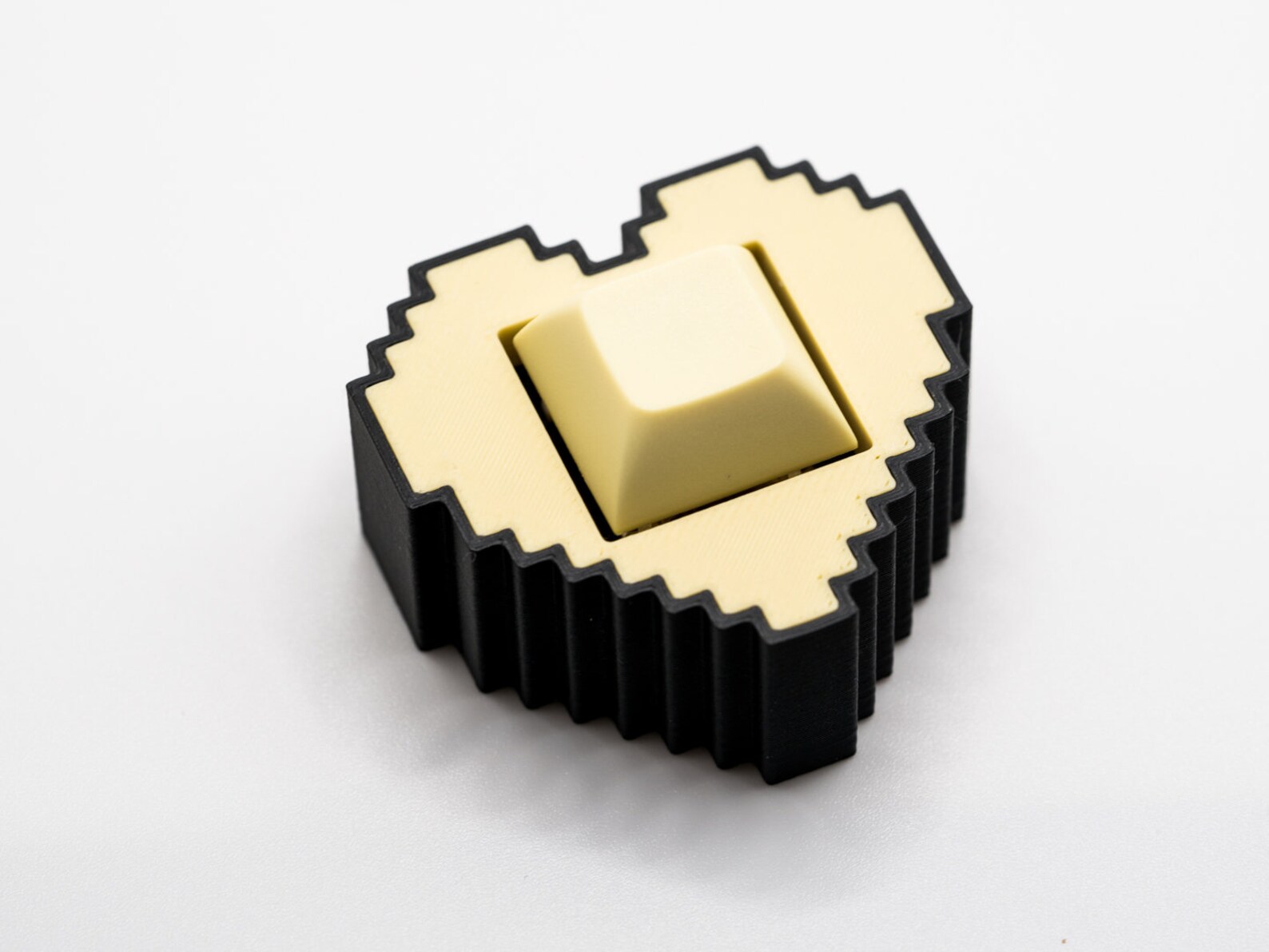 Retro Pixel Art Heart Clicky Mechanical Switch Fidget Toy W/ Adjustable ...