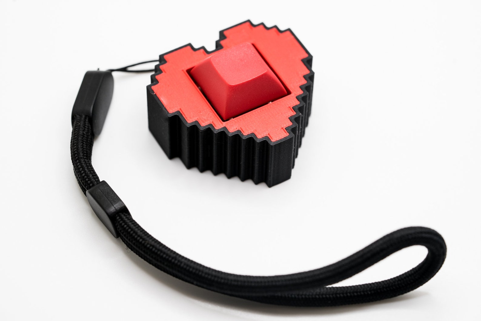 Retro Pixel Art Heart Clicky Mechanical Switch Fidget Toy W/ Adjustable ...