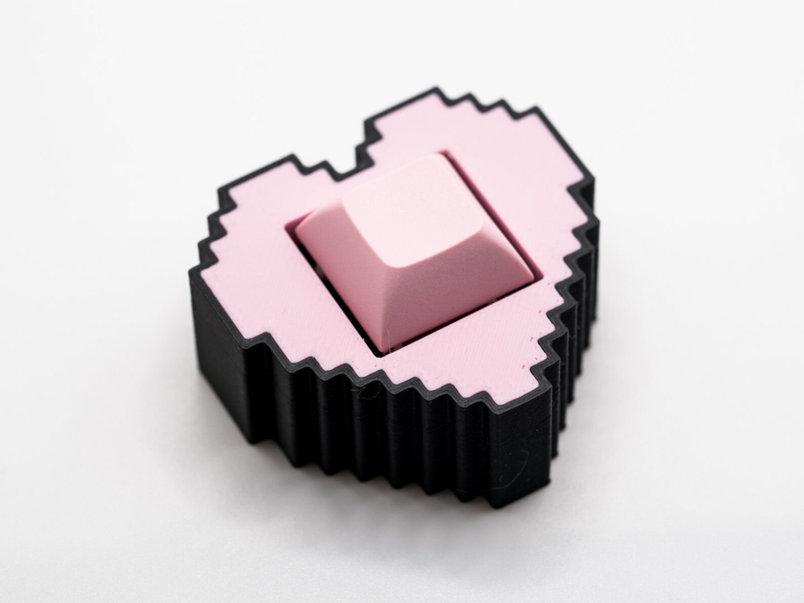 Retro Pixel Art Heart Clicky Mechanical Switch Fidget Toy W/ Adjustable ...