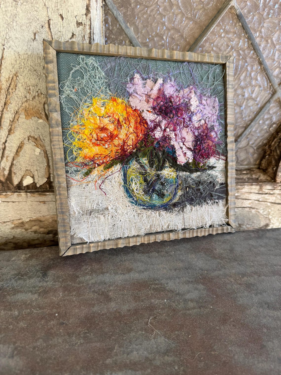 Living in the Light Original Fiber Fine Art Stitched Flower Vase ...