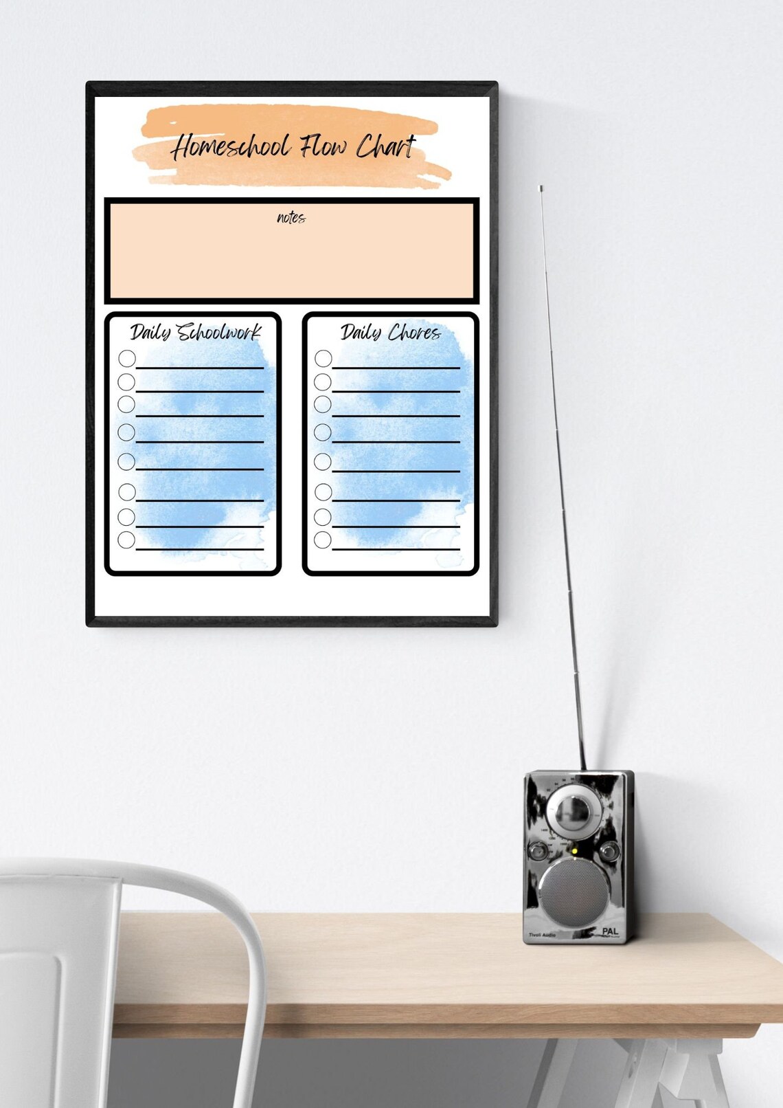 Homeschool Dailiy Flow Chart Printable Schedule Editable - Etsy