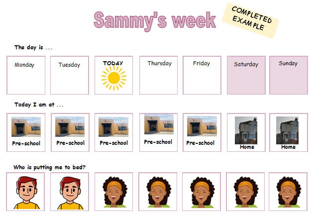Co-parenting, Child-friendly Weekly Routine Calendar - Etsy