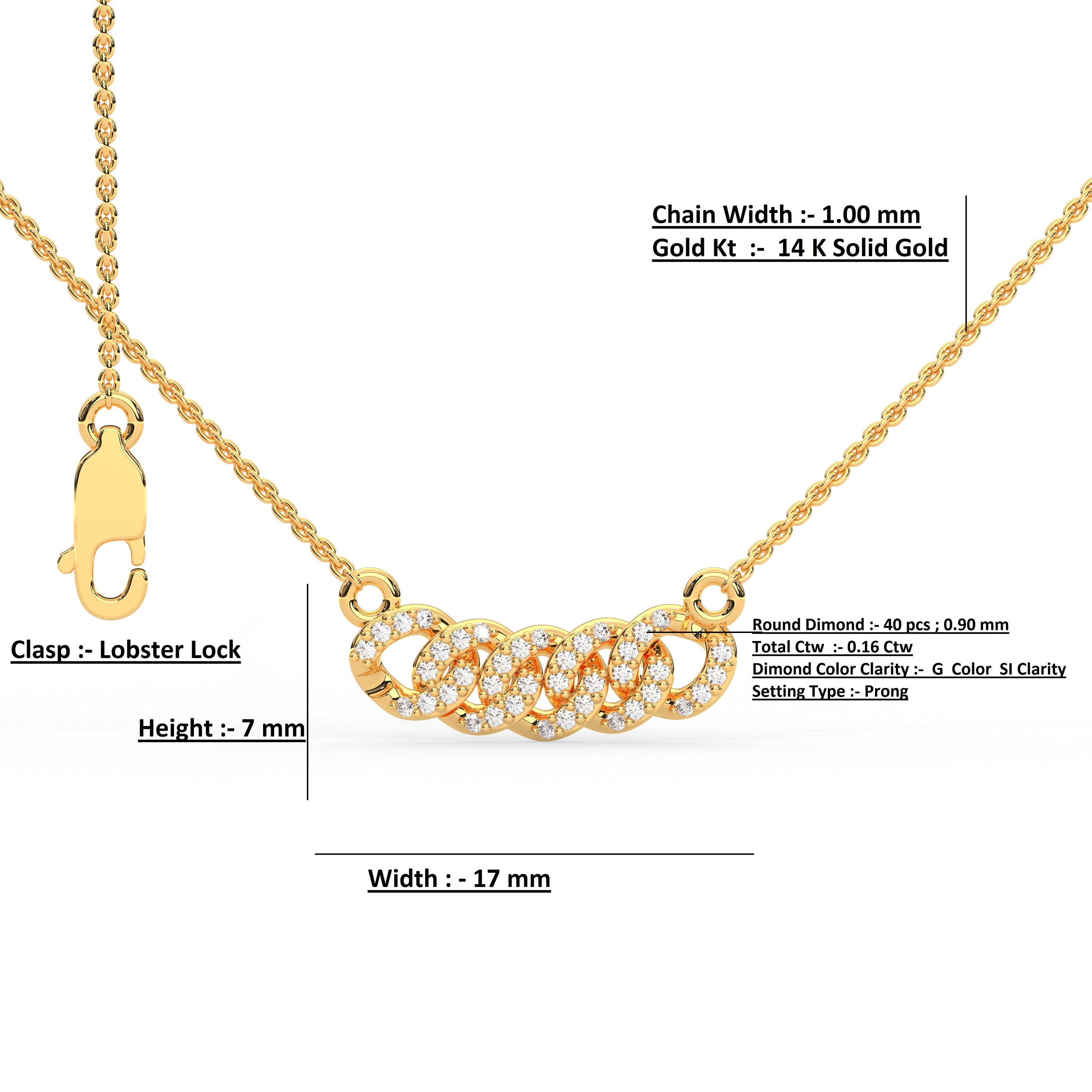 Real Diamond Cuban Chain Necklace 14k Gold Cuban Link - Etsy