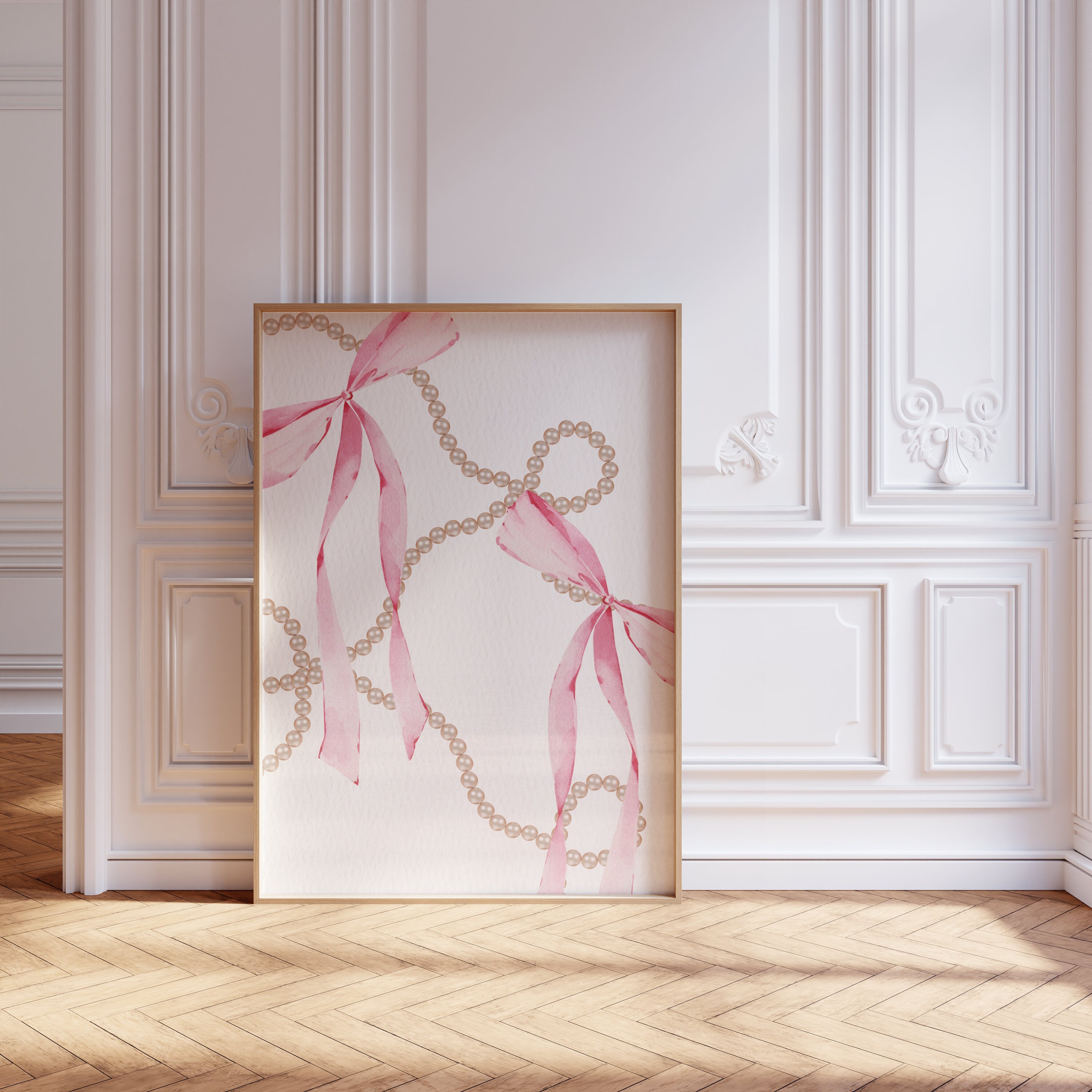 Coquette Wall Art Set of 6 Room Decor | Bow Wall Art | Girly Prints ...