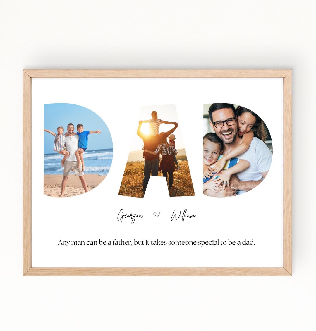 Father's Day Digital Print Gift | Dad Personalised Custom Photo Gift ...