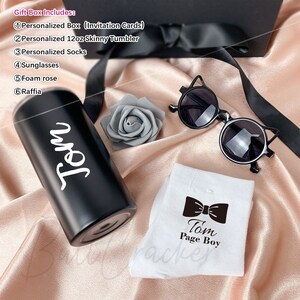 Page Boy Proposal Box, Custom Page Boy Gift Box, Baby Blue Wedding Gift ...