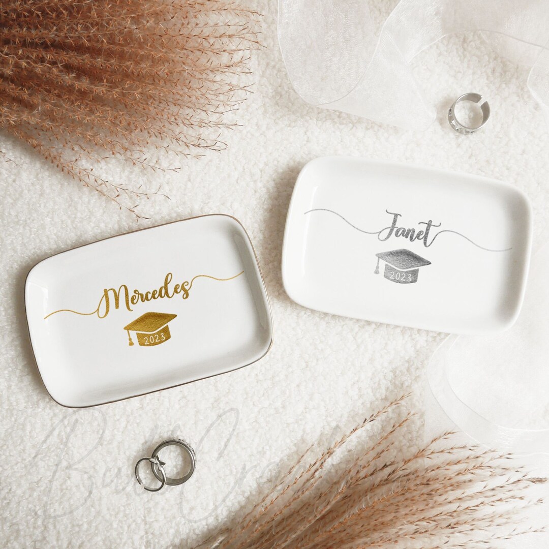 Personalized Graduation Jewelry Dish, Class of 2023 Trinket Dish ...
