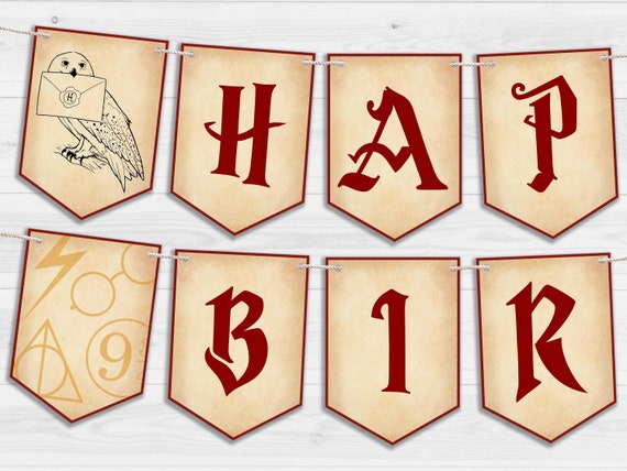 Wizard Banner EDITABLE Wizard Birthday Party Magic Birthday - Etsy