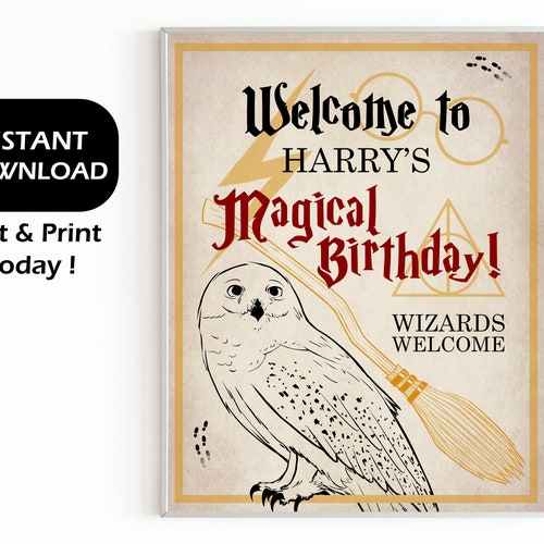 Wizard Birthday Party Printable Invitation Instant Download | Etsy