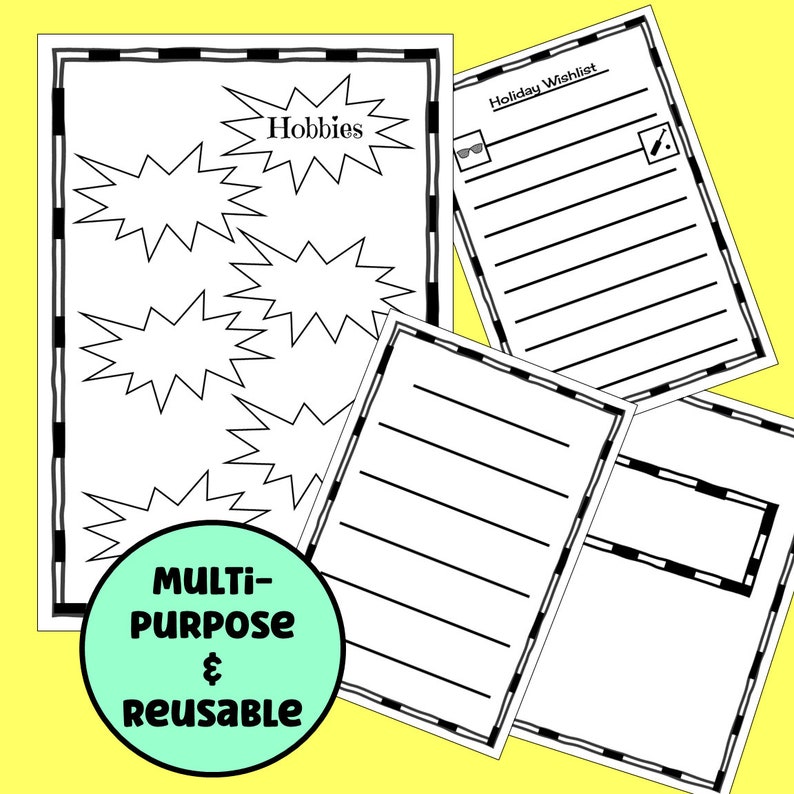 Printables for Kids Activity Sheets Home-school Keeping Busy - Etsy
