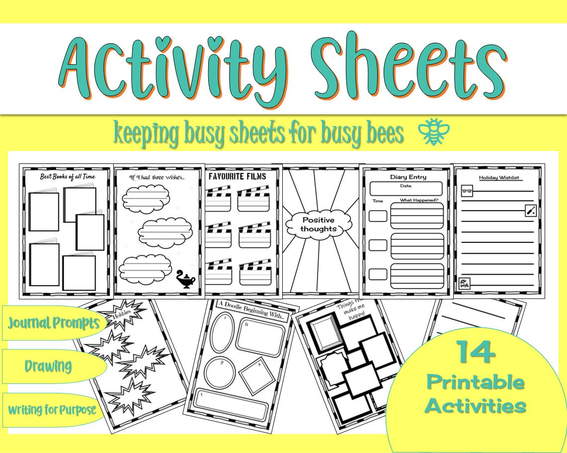 Printables for Kids Activity Sheets Home-school, Keeping Busy Classroom ...