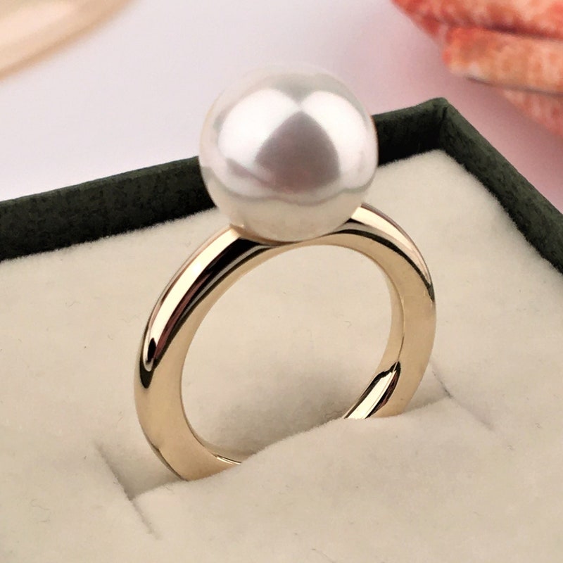 Single Pearl Ring - Etsy