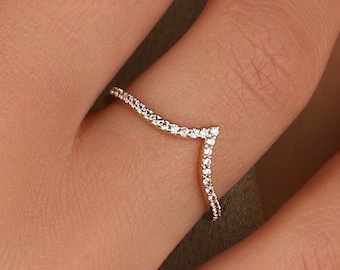 Gold V Shaped Ring - Etsy