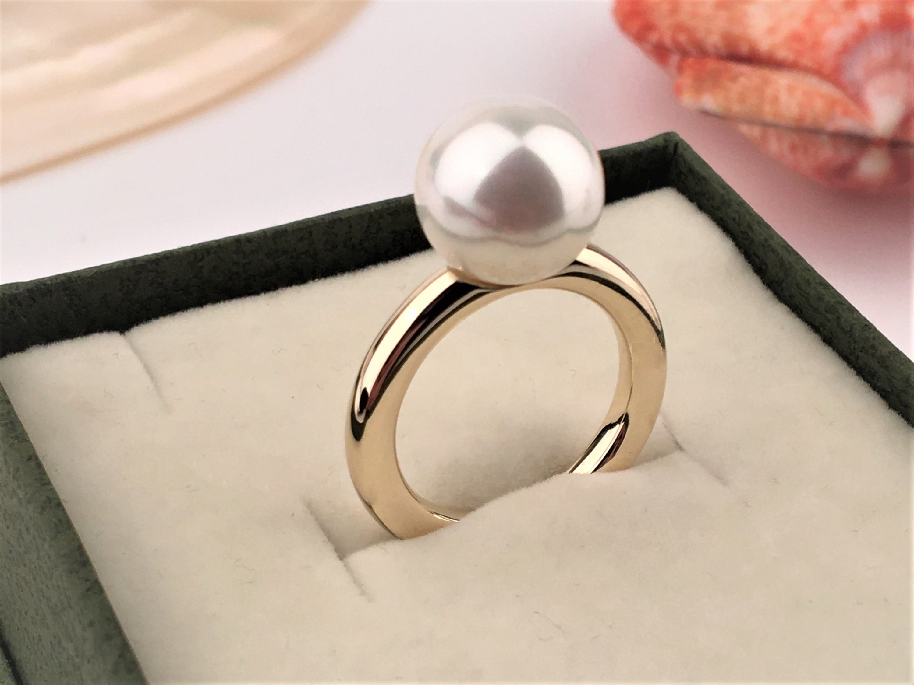 Majorca Pearl Ring Etsy