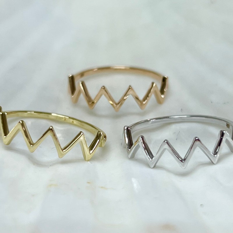 Zig Zag Ring - Etsy
