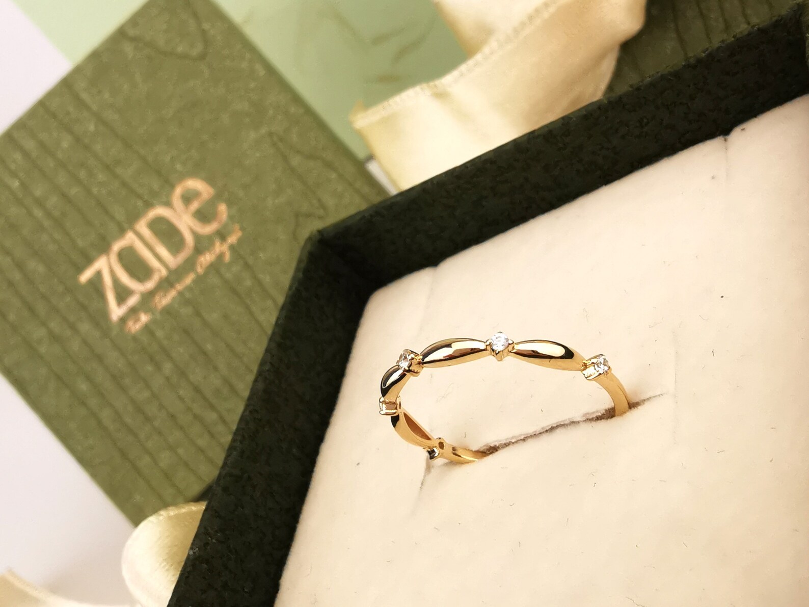 Gold Auger Stone Ring Elegant Twist Hoop Gold Ring Gold - Etsy