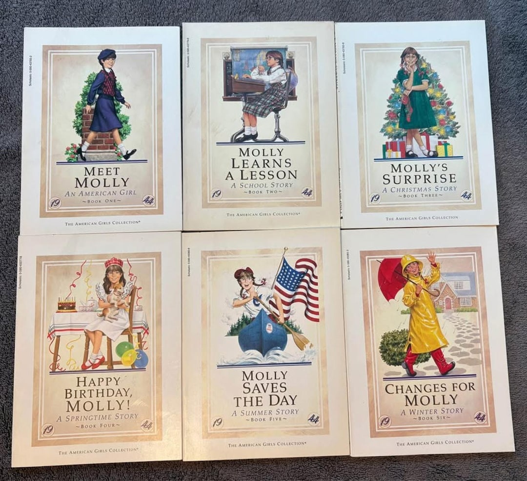American Girl MOLLY Vintage Scholastic Book Set - Etsy