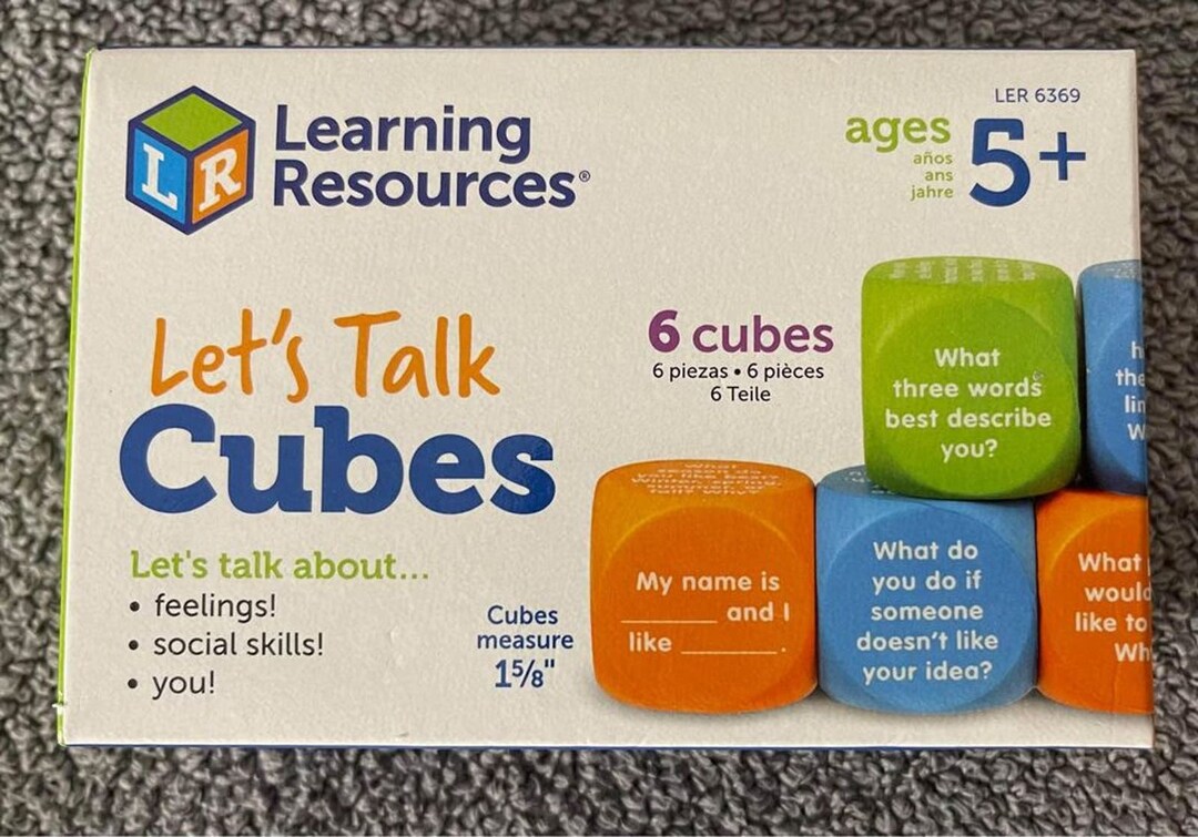 Learning Resources Let's Talk Cubes, Conversation Cubes, Therapy, Foam ...