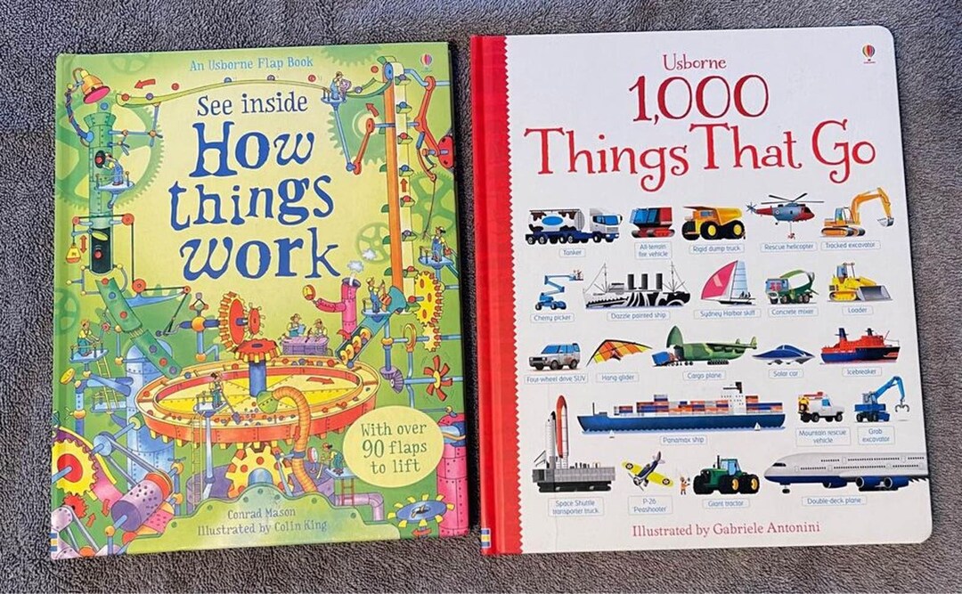 Usborne See Inside How Things Work 1000 Things That GO Books - Etsy