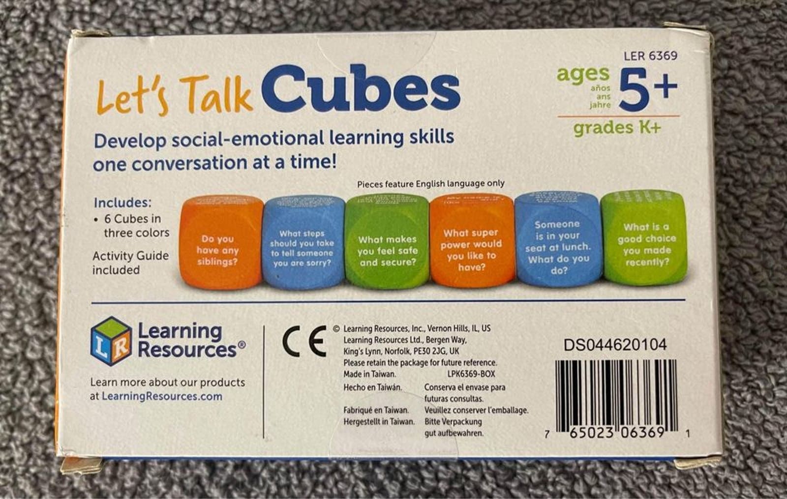 Learning Resources Let's Talk Cubes, Conversation Cubes, Therapy, Foam ...