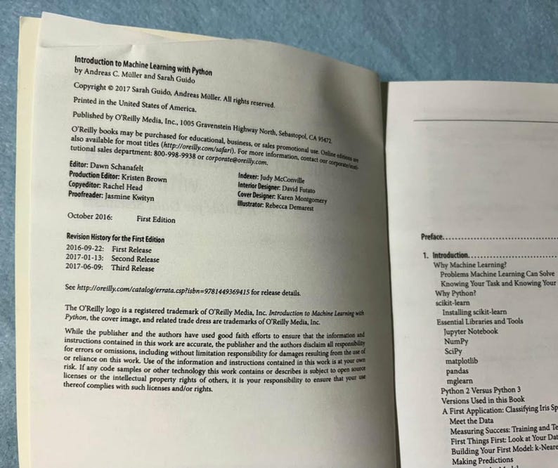 Introduction to Machine Learning With Python: A Guide for Data Scientists Muller - Etsy