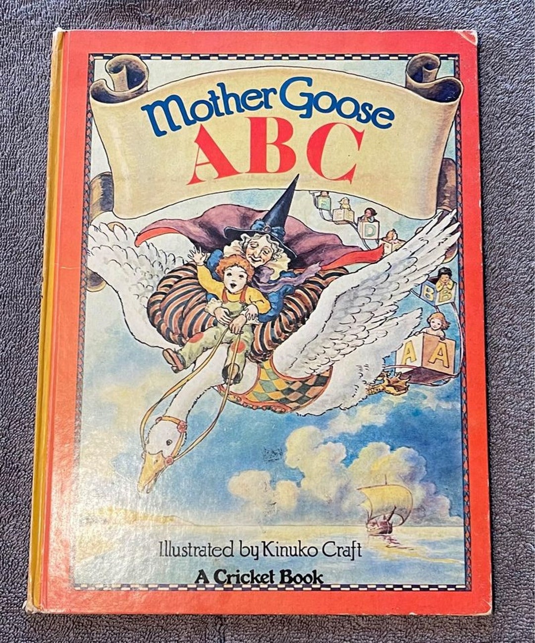 Vintage Mother Goose ABC Book, 1977, Kinuko Craft Illustrator Cricket ...