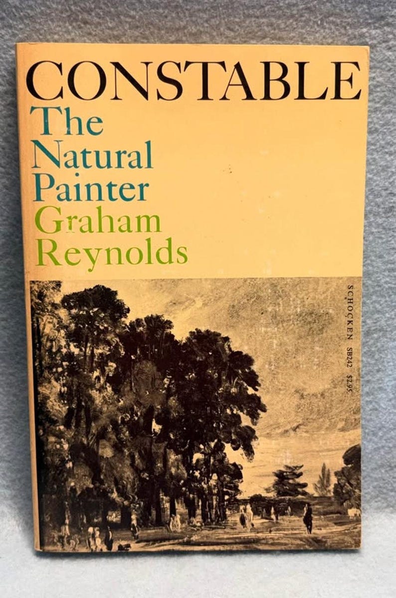 Constable the Natural Painter Graham Reynolds 1969 Schocken Books - Etsy