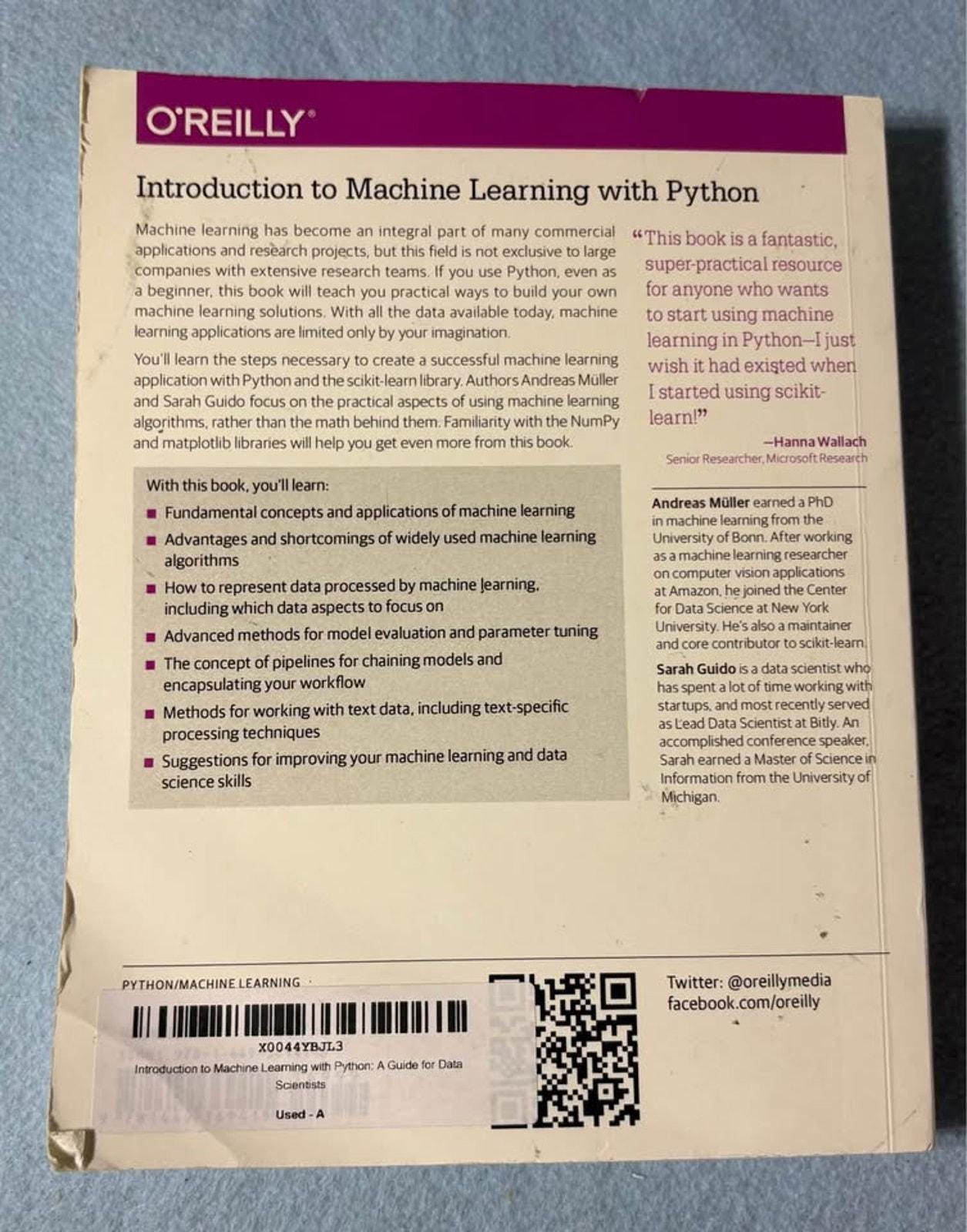 Introduction to Machine Learning With Python: A Guide for Data Scientists Muller - Etsy