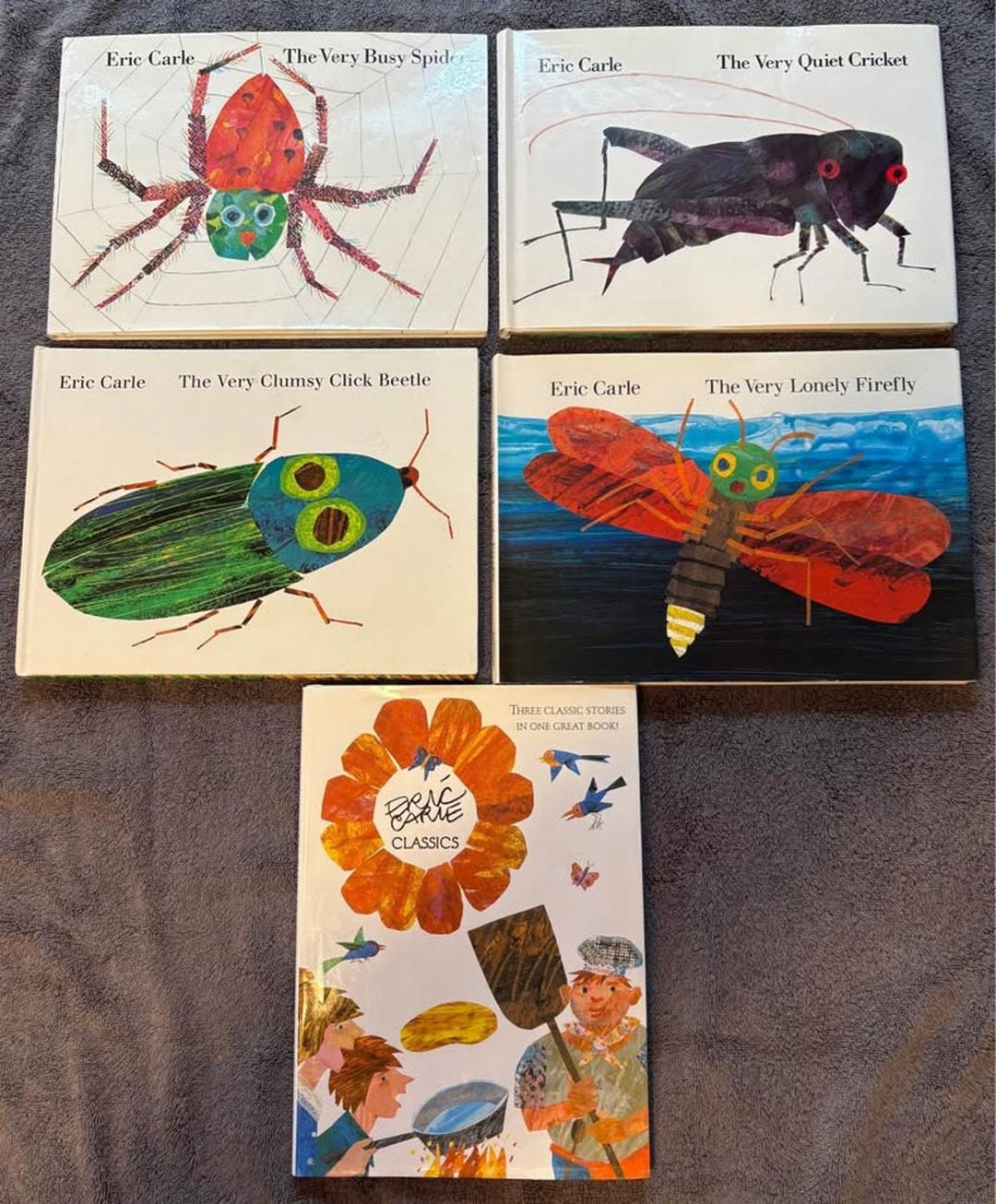 Eric CARLE Lot 5 Hardcover Books Firefly Cricket Spider Beetle - Etsy