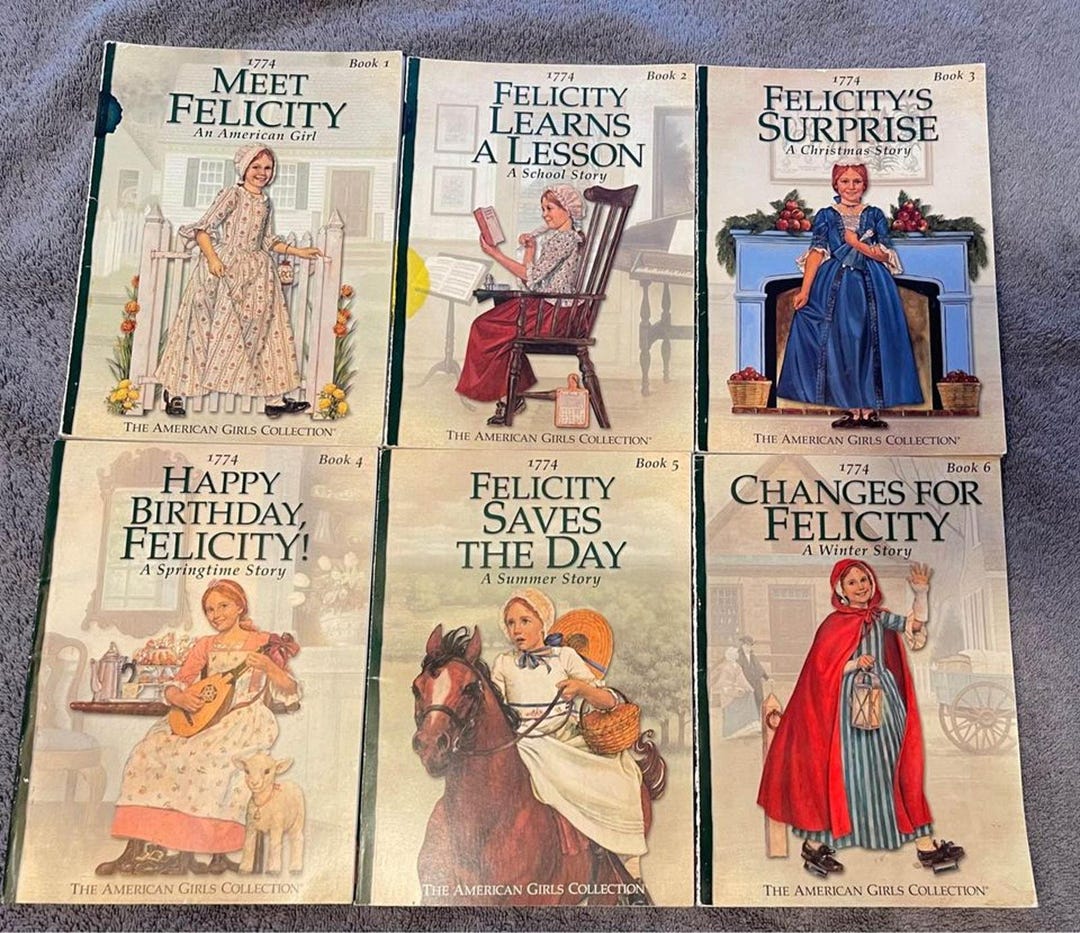 American Girl FELICITY Vintage Books Set Flawed - Etsy