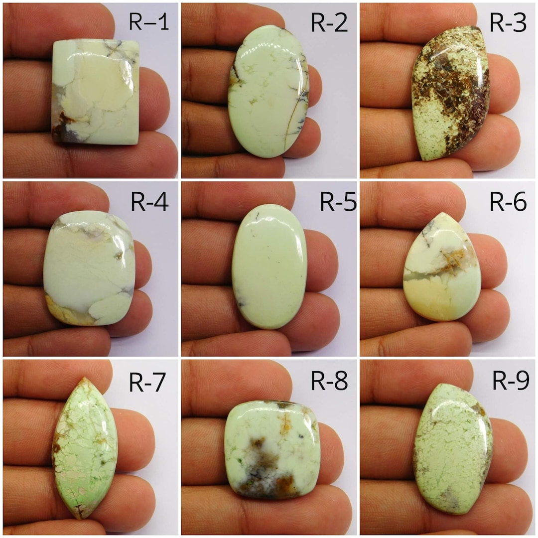 Excellent Natural Lemon Chrysoprase Gemstone, Natural Lemon Chrysoprase Cabochons, Handmade ...