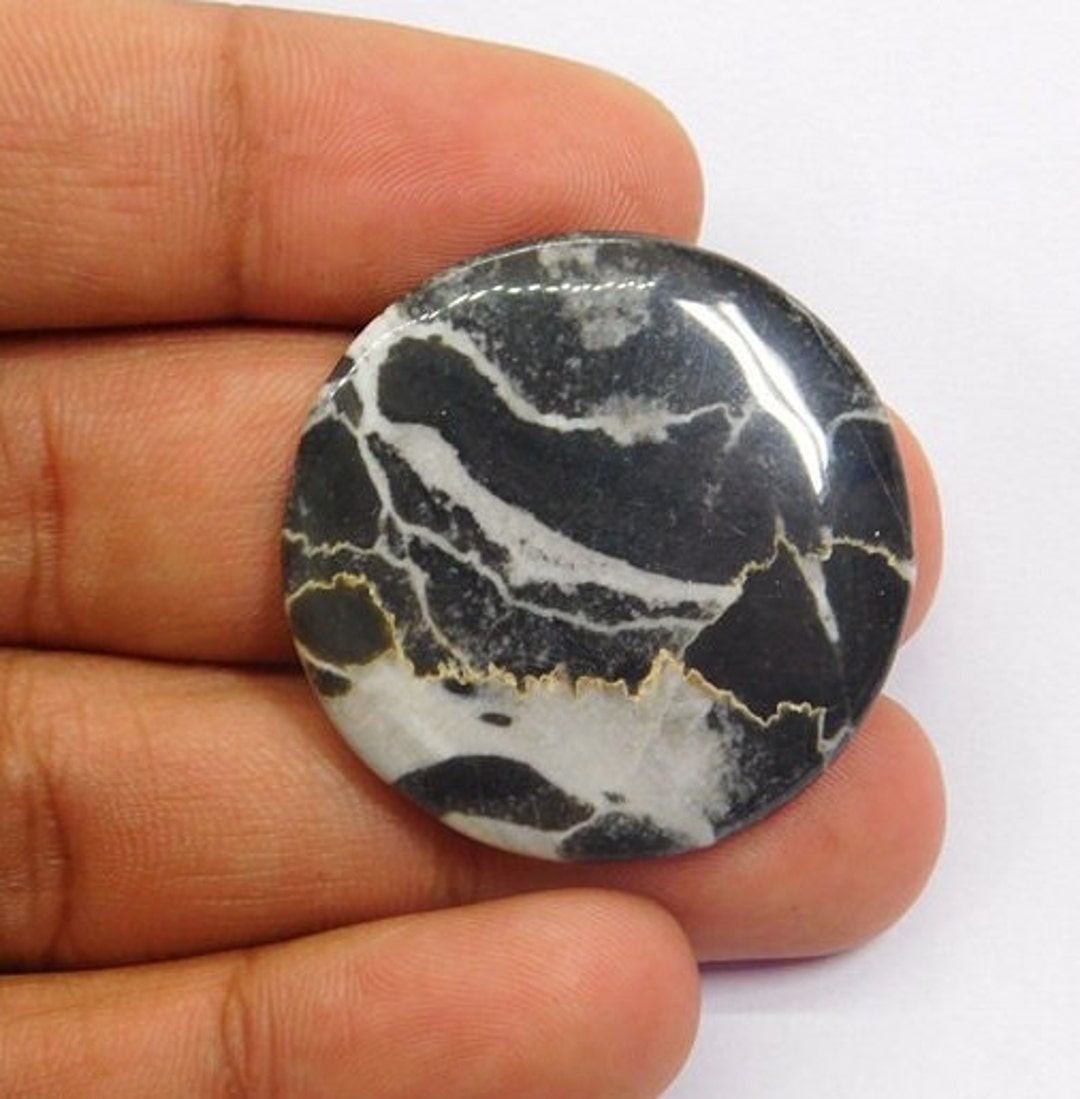 Natural Buffalo Turquoise Gemstone Turquoise Cabochon. White & Black ...