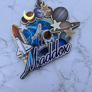 Space Cake Topper, Astronaut Cake Topper, Rocket Cake Topper, Cake ...