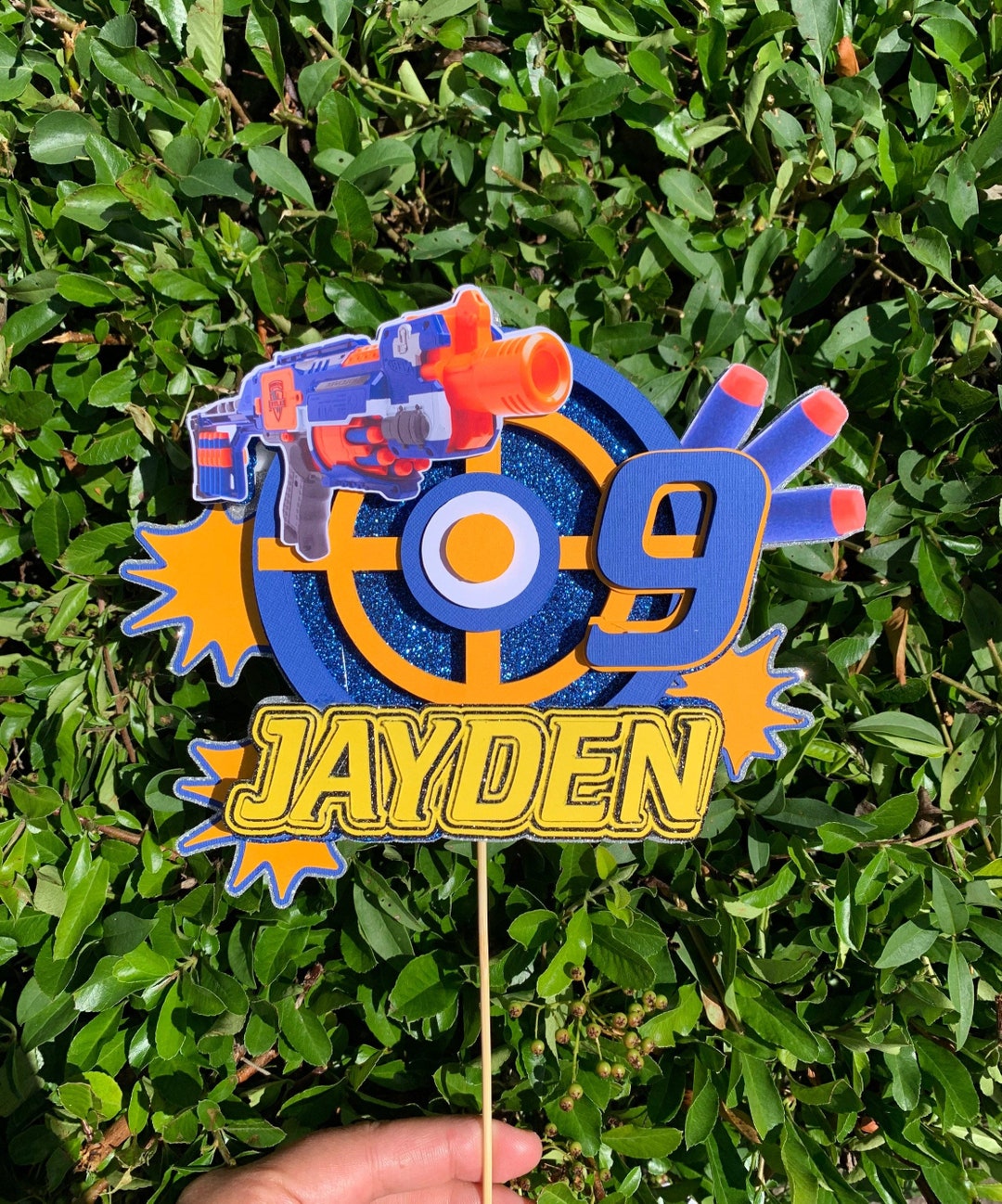 Shooting Cake Topper Personalised Kids Cake Topper Target - Etsy