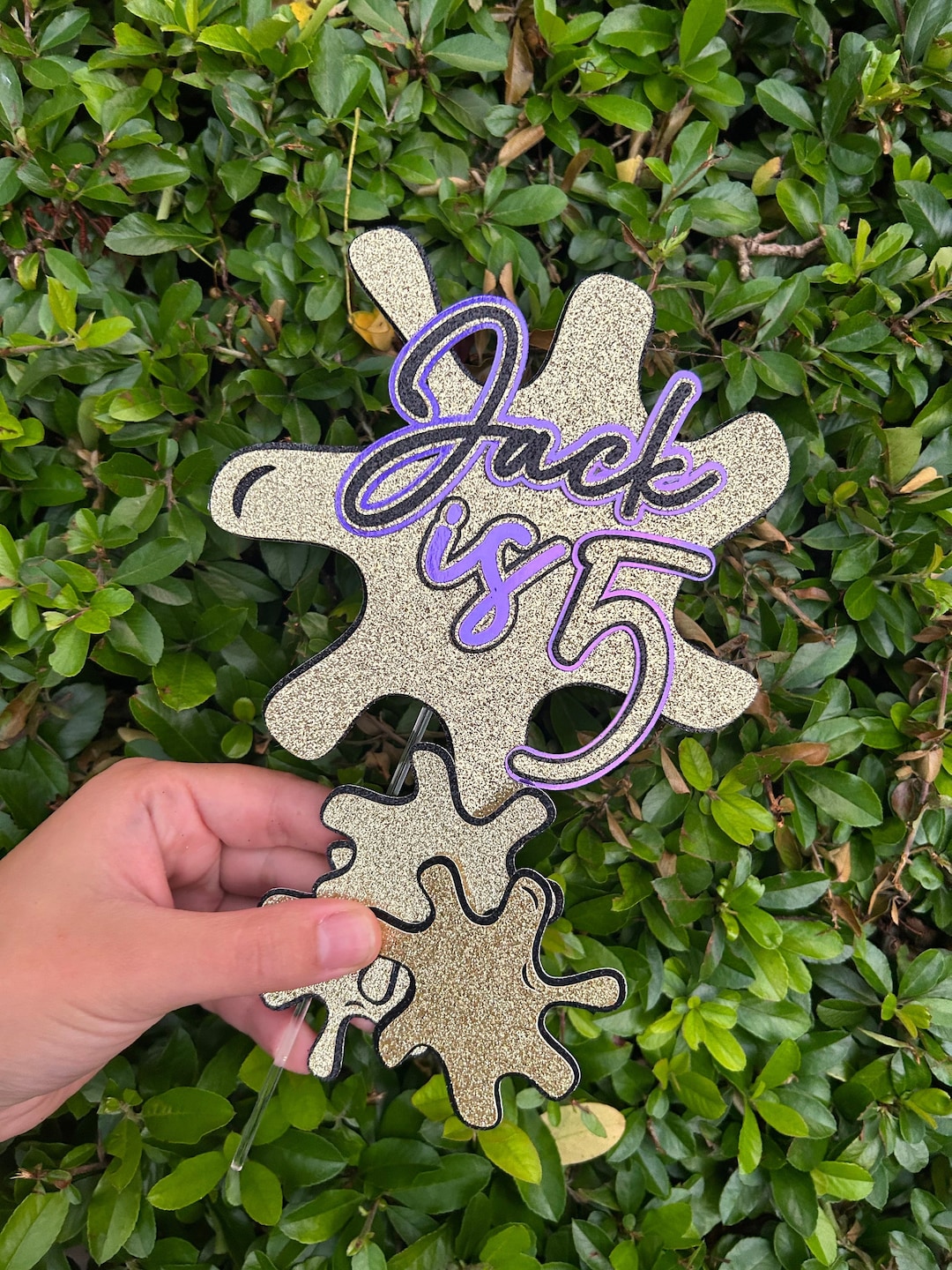 Slime Cake Topper, Splat Cake Topper, Personalised Kids Cake Toppers ...