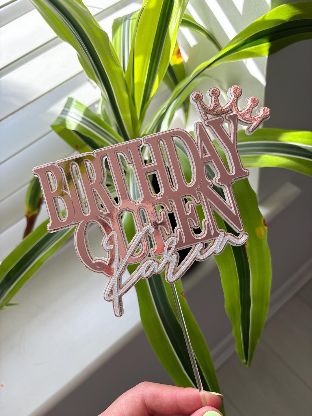 Birthday Queen Cake Topper, Cake Decorations, Crown Cake Topper, Happy ...