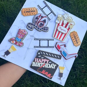 Cinema Cake Topper, Movie Cake Topper, Movie Lover Gift, Film Cake ...