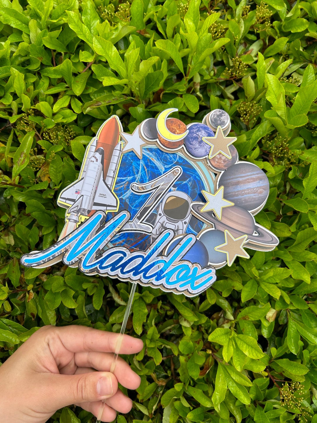 Space Cake Topper Astronaut Cake Topper Rocket Cake Topper - Etsy