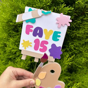 Art Cake Topper, Artist Cake Topper, Personalised Cake Decorations ...