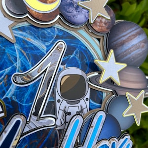 Space Cake Topper, Astronaut Cake Topper, Rocket Cake Topper, Cake ...