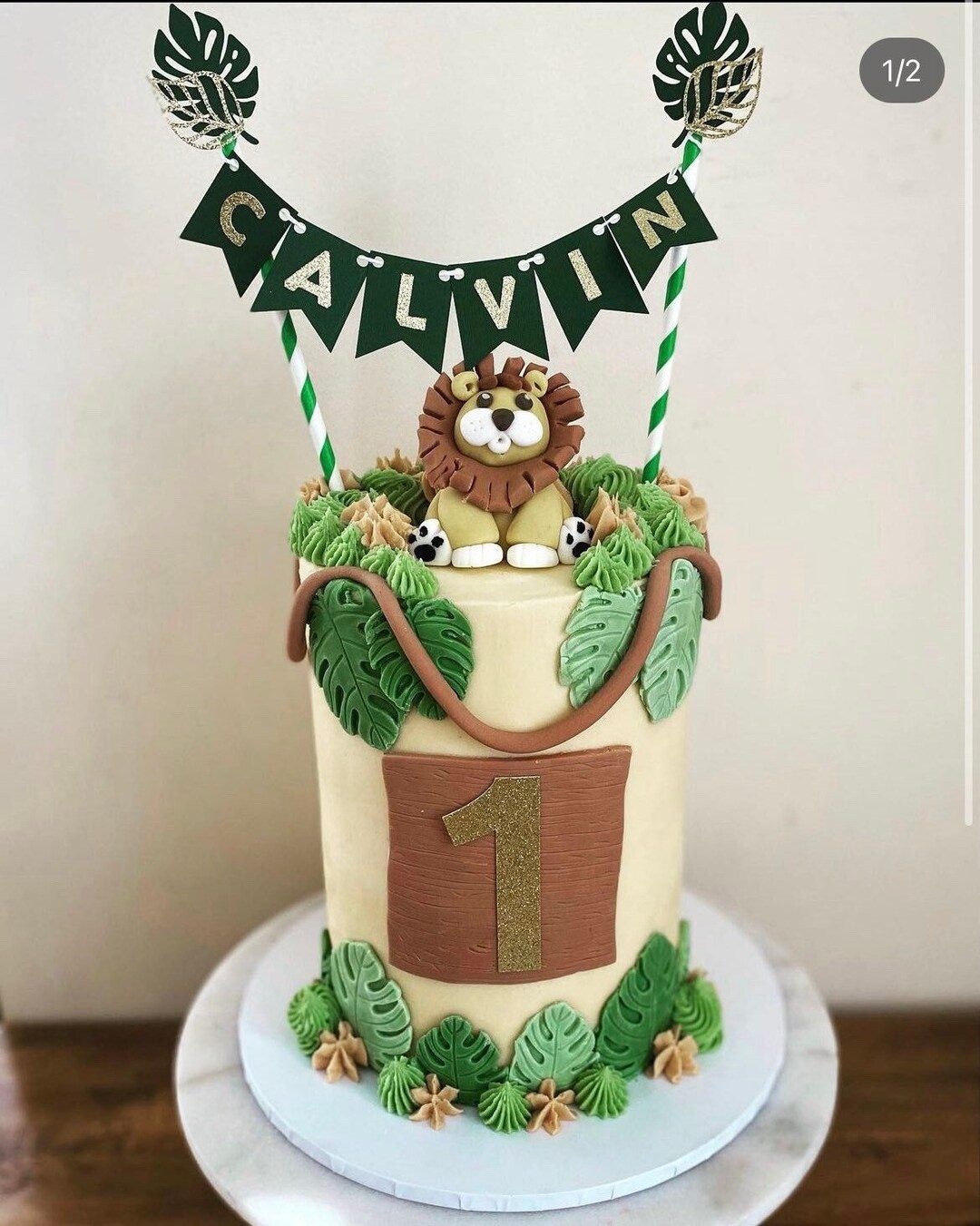 Jungle Cake Topper, Safari Cake Topper, Wild One Cake Topper, 1st, 2nd ...