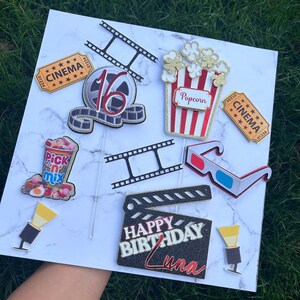 Cinema Cake Topper, Movie Cake Topper, Movie Lover Gift, Film Cake ...
