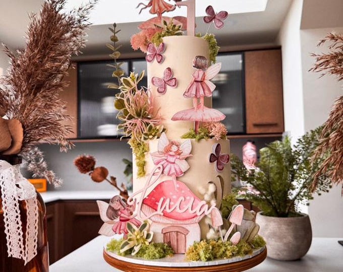 Fairy Cake Toppers, Woodland Fairy, Birthday Cake Decorations ...